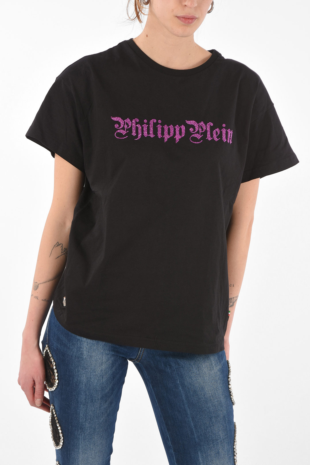 Philipp Plein COUTURE EST.1978 Crew Neck Printed Logo T-Shirt with ...