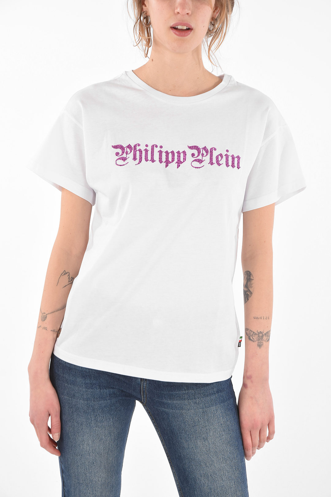 Philipp Plein COUTURE EST.1978 crew-neck t-shirt with rhinestone logo ...