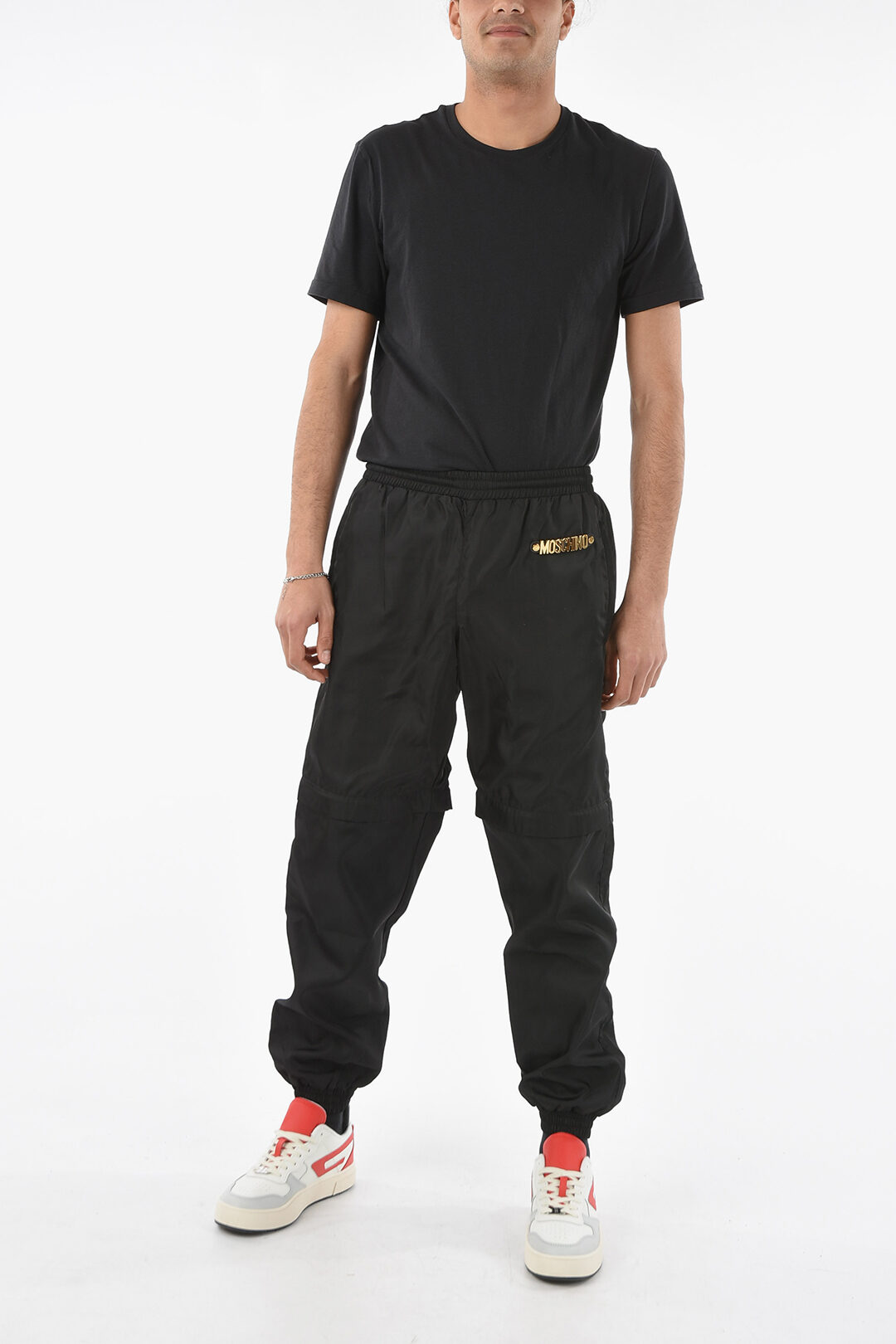 Moschino COUTURE! Metal Logo Modular Nylon Sweatpants men - Glamood Outlet