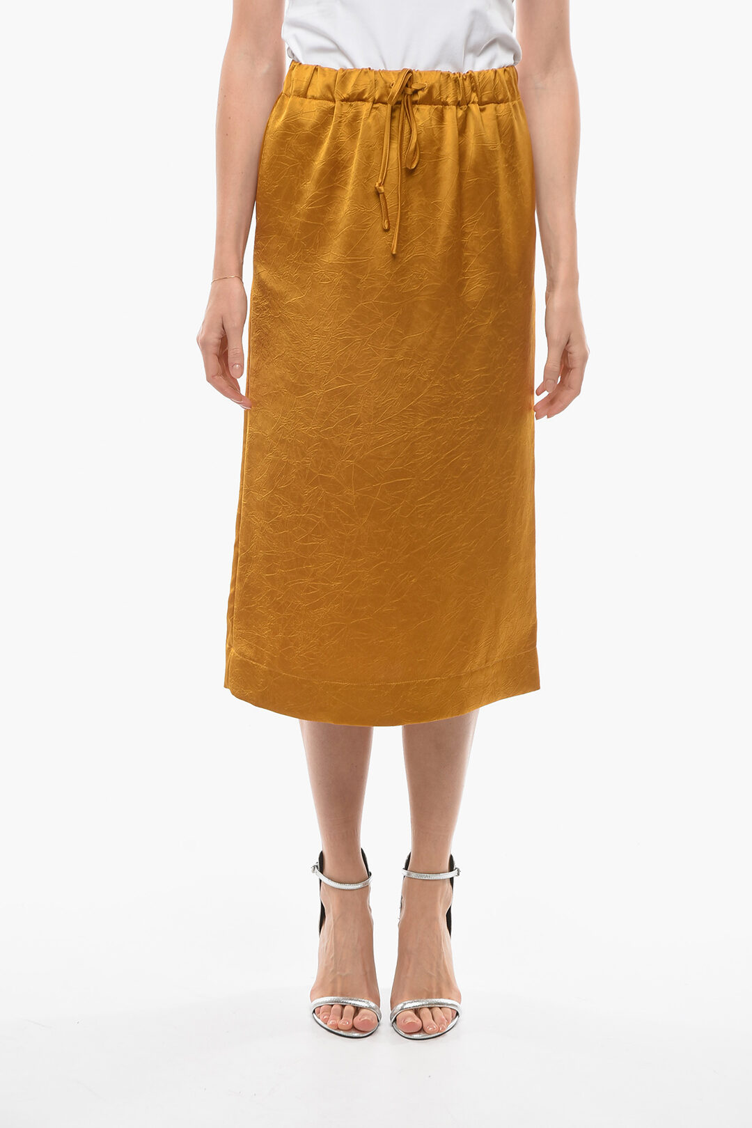 Rodebjer Crepe-Effect CLAIRE Maxi Sheath Skirt With Split On the Back ...