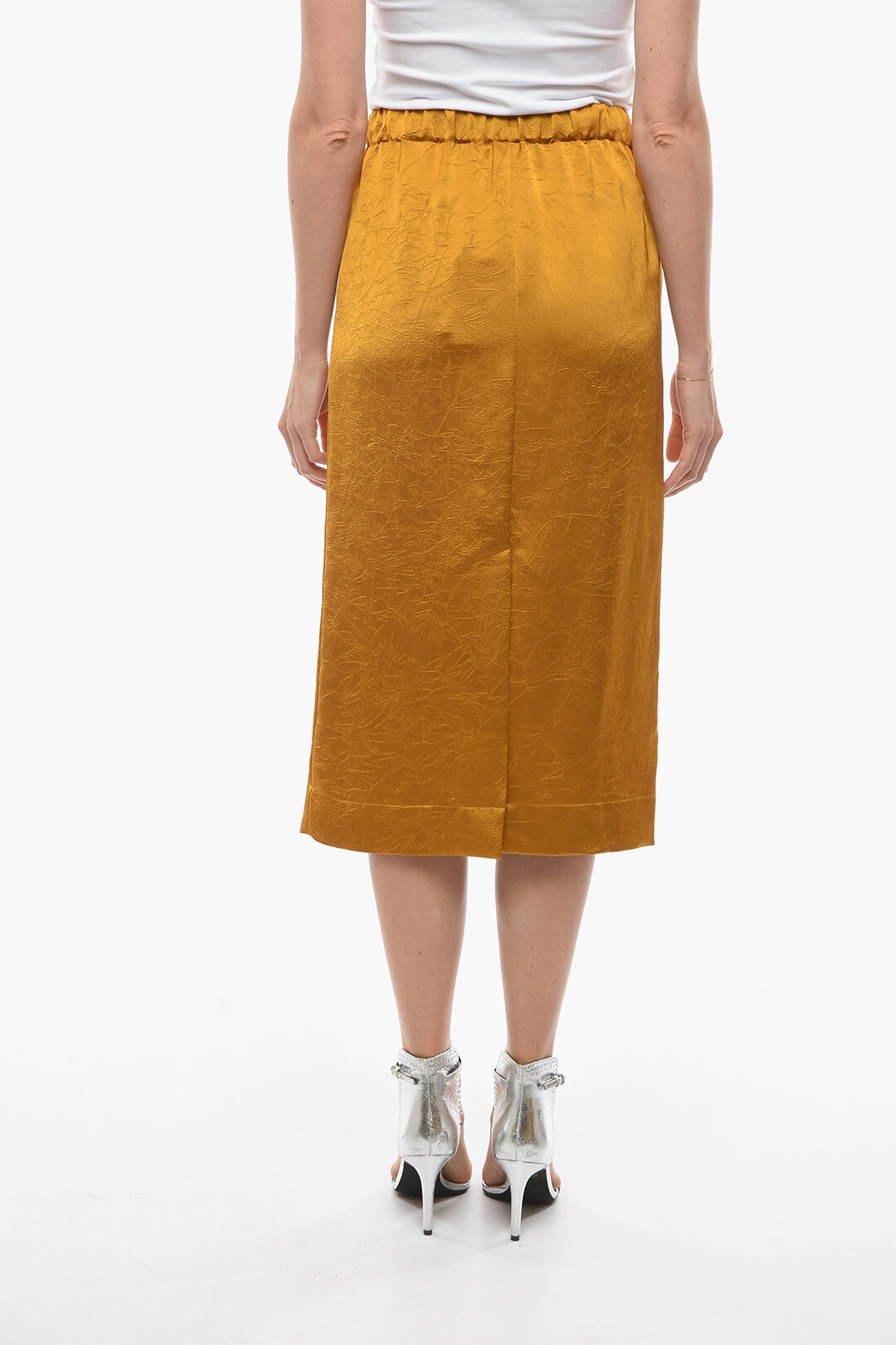 Rodebjer Crepe-Effect CLAIRE Maxi Sheath Skirt With Split On the Back ...