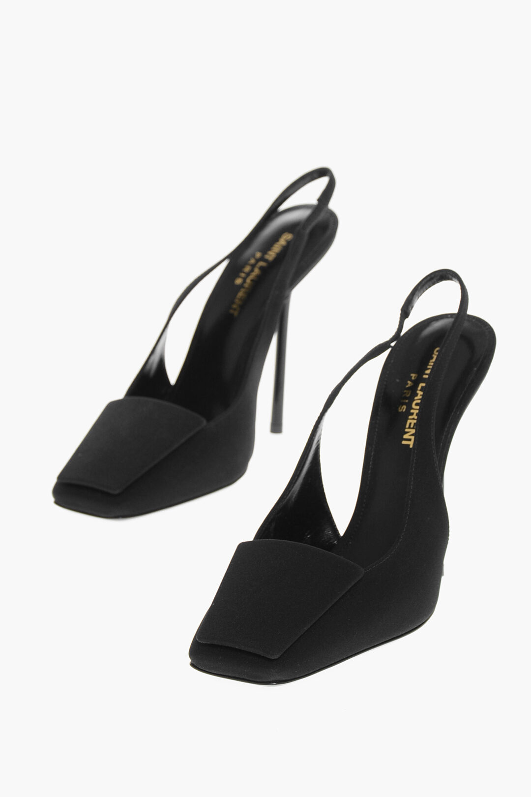 Saint Laurent Crepe Fabric Slingbacks with Stiletto Heel 11cm women ...