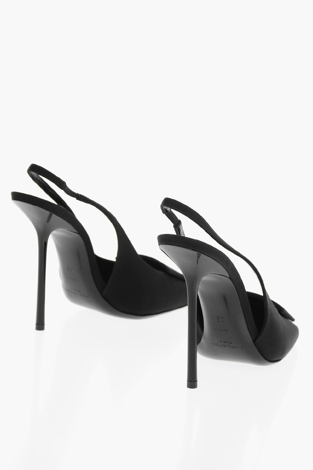 Saint Laurent Crepe Fabric Slingbacks with Stiletto Heel 11cm women ...