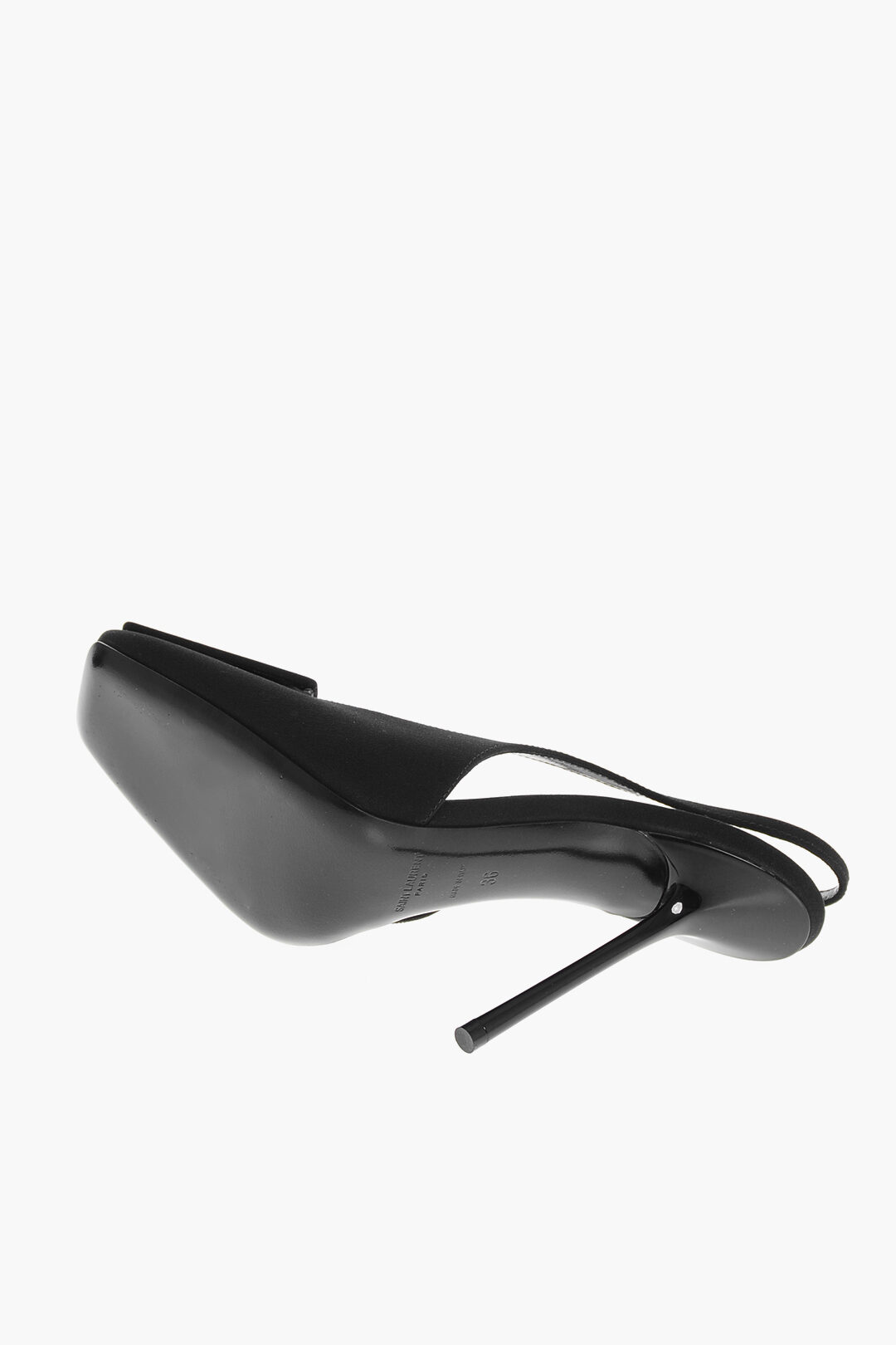 Saint Laurent Crepe Fabric Slingbacks with Stiletto Heel 11cm women ...