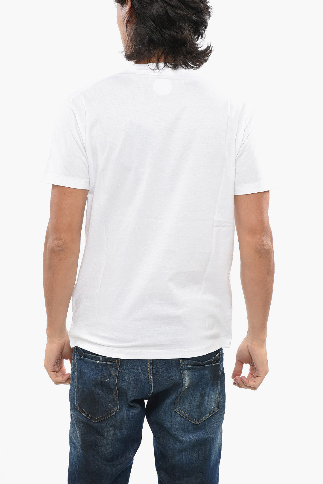 Dsquared2 Crew Neck BLOODY RED T-Shirt with Embossed Print men ...