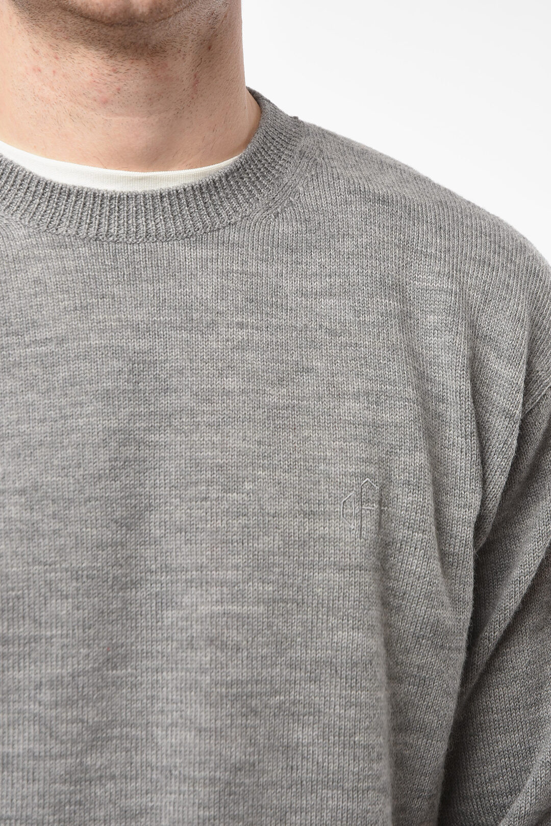 Off-White Crew Neck OFF-BASIC Wool Sweater men - Glamood Outlet