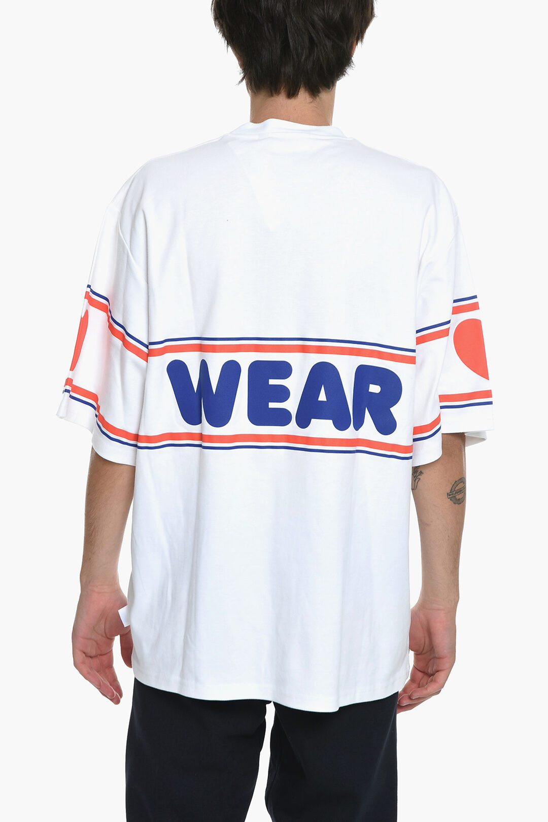 GCDS Crew Neck Pure Cotton T-Shirt with Printed Logo men - Glamood Outlet