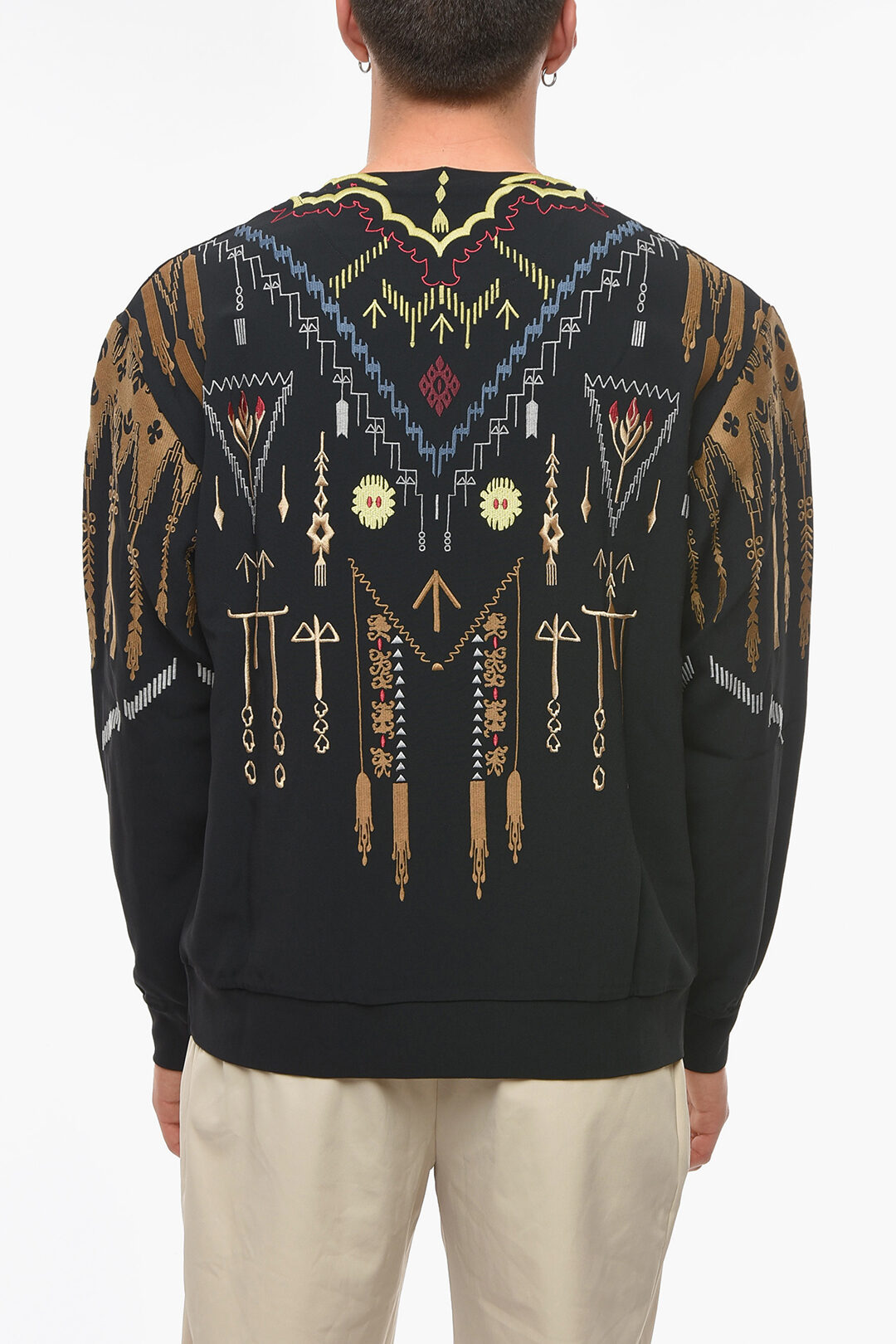 Etro Crew-neck Sweatshirt with Jacquard Geometric Pattern men - Glamood ...