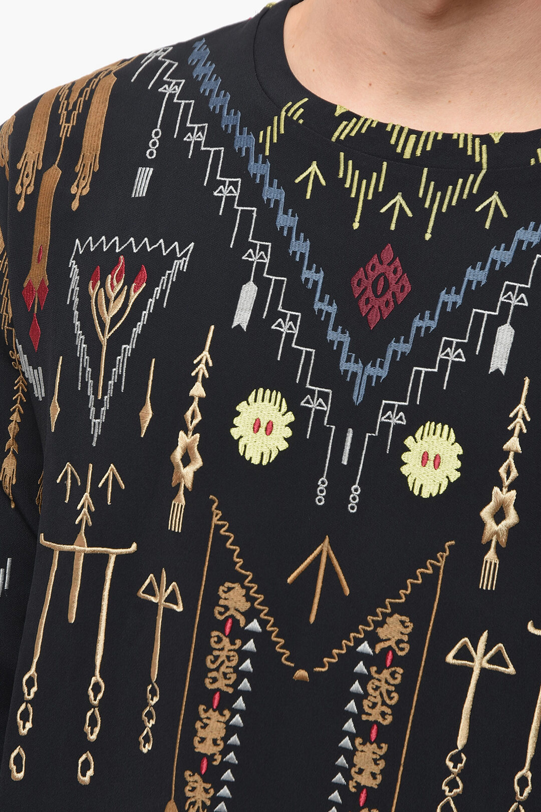 Etro Crew-neck Sweatshirt with Jacquard Geometric Pattern men - Glamood ...