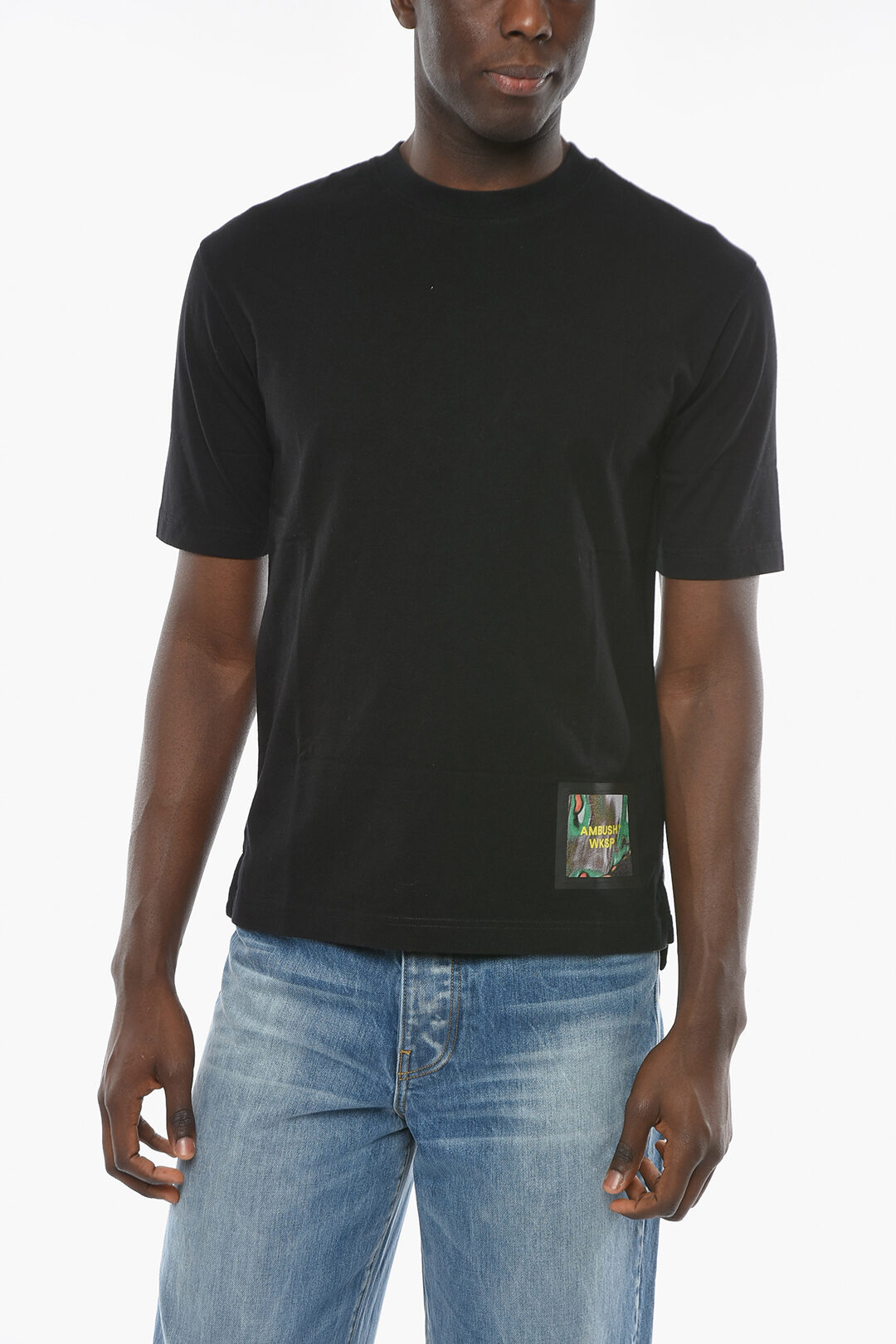 Ambush Crew-neck T-shirt with WKSP Logo Patch men - Glamood Outlet