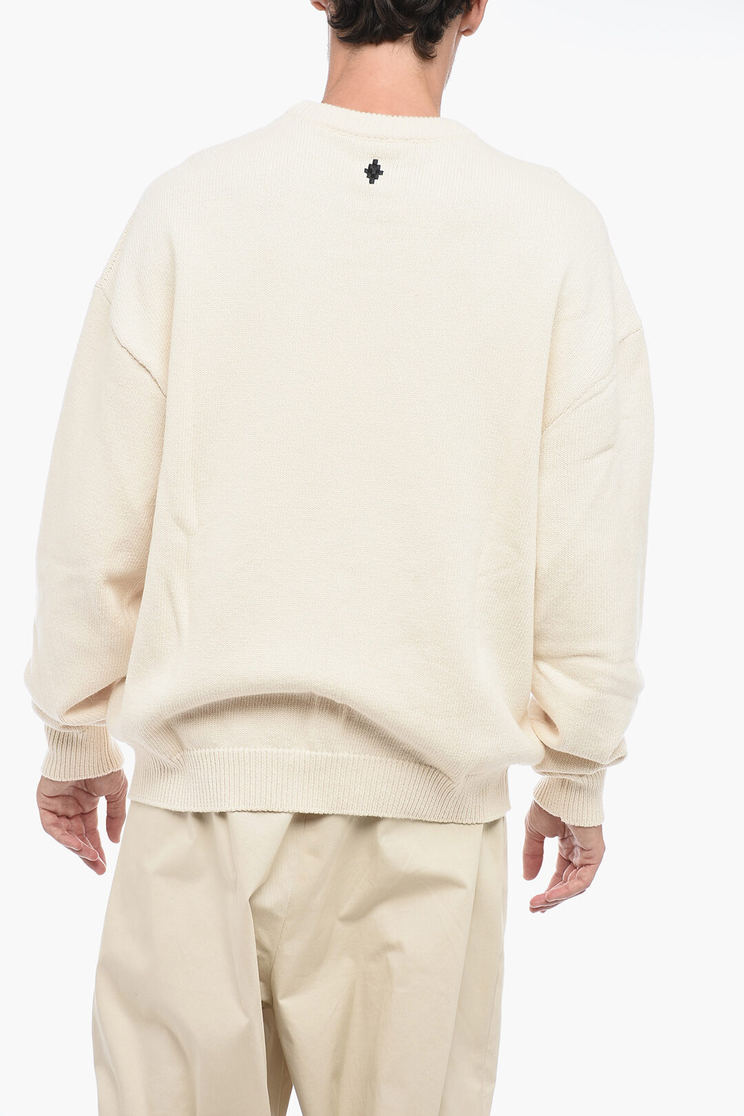 Marcelo Burlon Crew Neck WIND FEATHERS Cotton Sweater with Print men ...