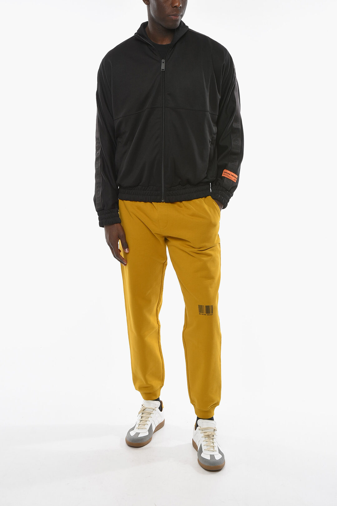 Heron Preston CTNMB Standing Collar Zip-ip Sweatshirt with Ton-sur-ton ...
