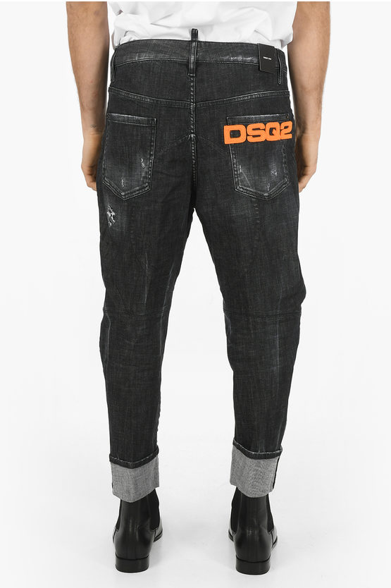 Dsquared2 Cuffed Hem Stretch Denim COMBAT Jeans 17cm men - Glamood Outlet