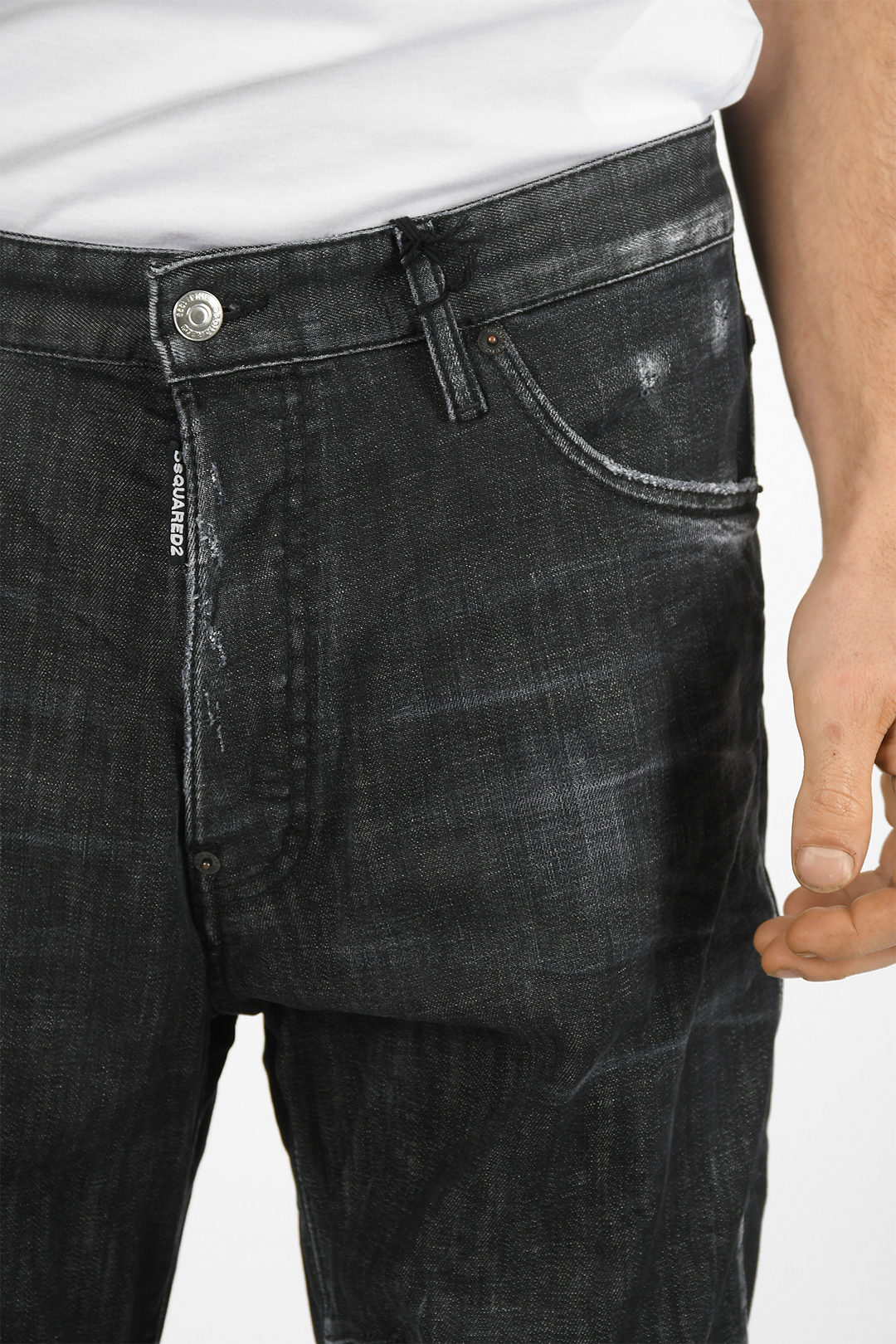 Dsquared2 Cuffed Hem Stretch Denim COMBAT Jeans 17cm men - Glamood Outlet