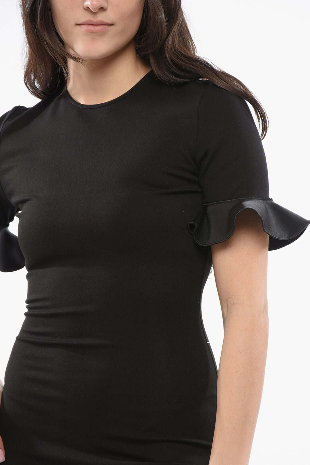 David Koma Cut Out Mini Dress with Ruffles women - Glamood Outlet