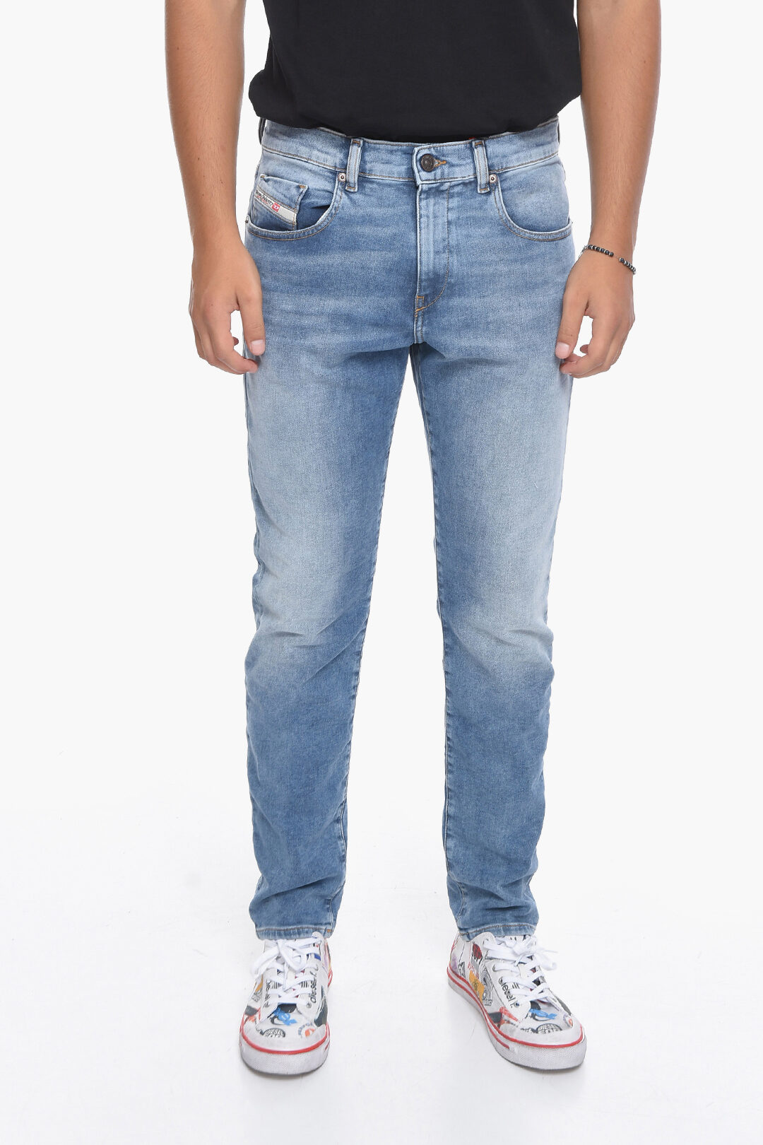 Diesel D-STRUKT Jogger Denims with Light Wash 17cm men - Glamood Outlet