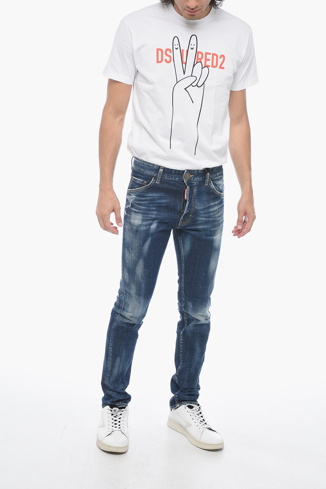 Dsquared2 Dark-washed Cool Guy Denims with Patch 19cm men - Glamood Outlet