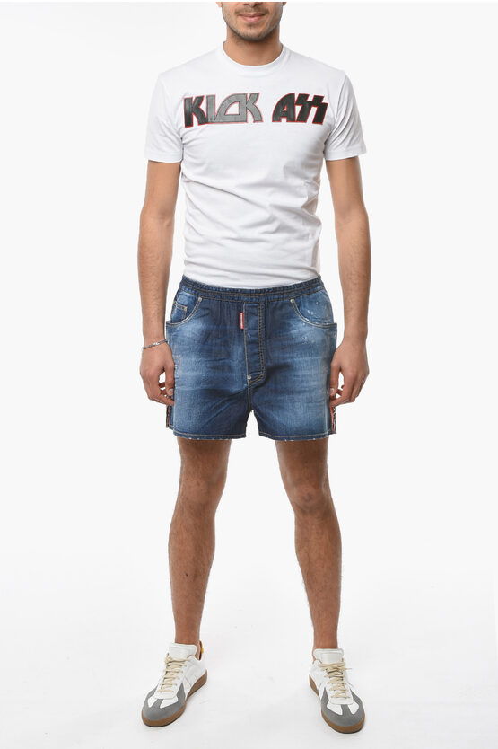 Dsquared2 Denim and Nylon BOXER Shorts men - Glamood Outlet