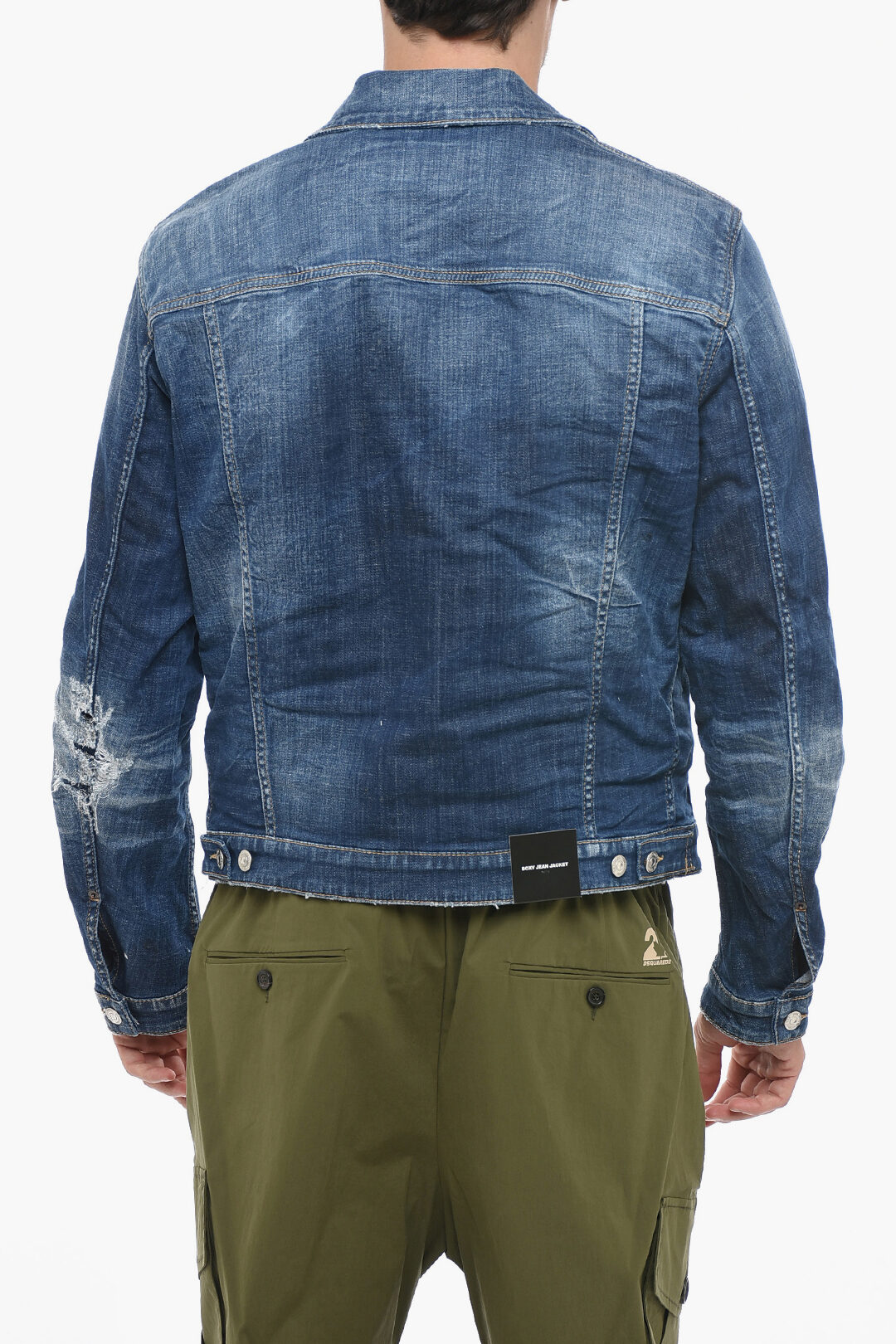 Dsquared2 Denim Boxy Jacket with Distressed Detail men - Glamood Outlet