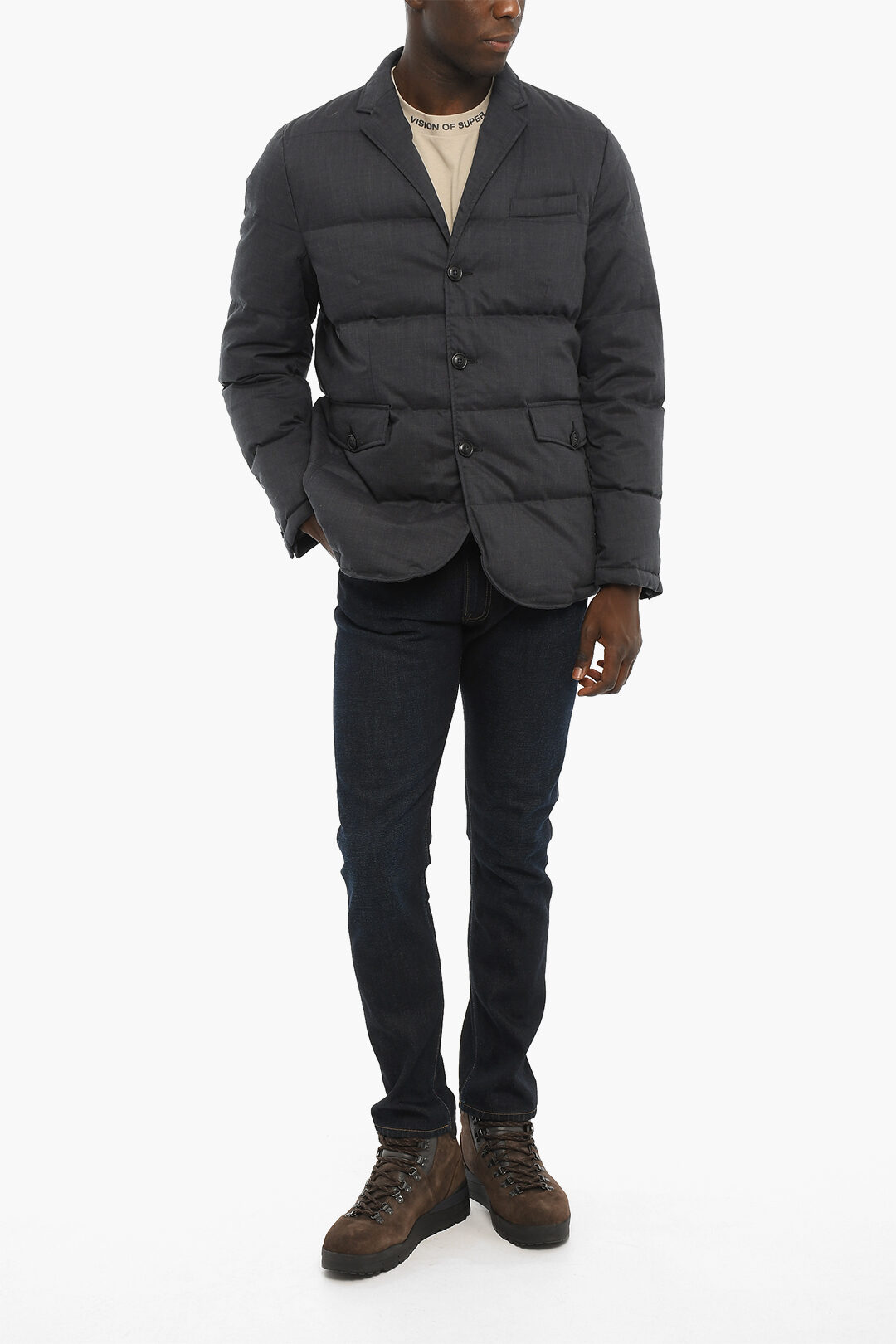 Woolrich Denim Effect SUNDOWN Down Jacket men - Glamood Outlet