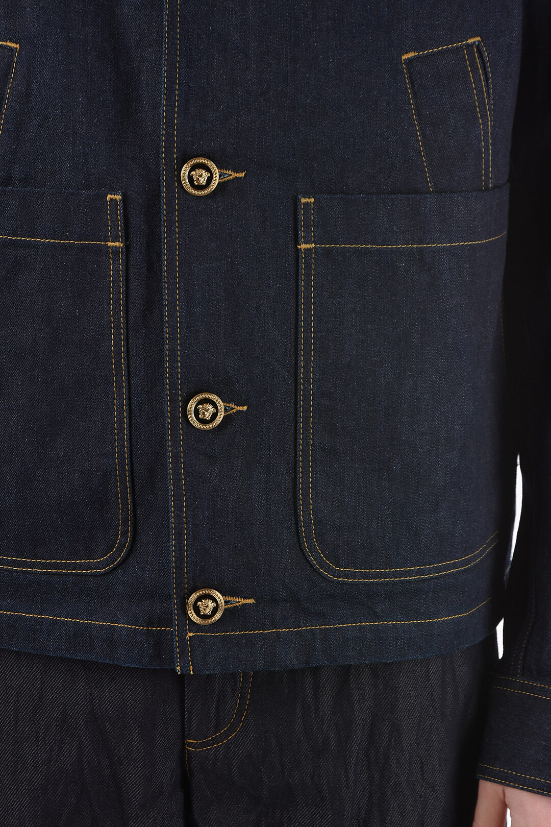 Versace Denim Jacket With Contrasting Seams men - Glamood Outlet