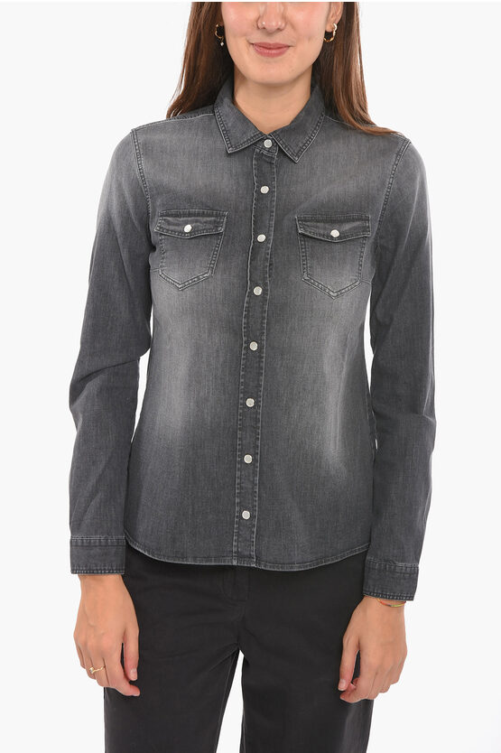 Woolrich Denim Jacket with Stone Wash Effect women - Glamood Outlet