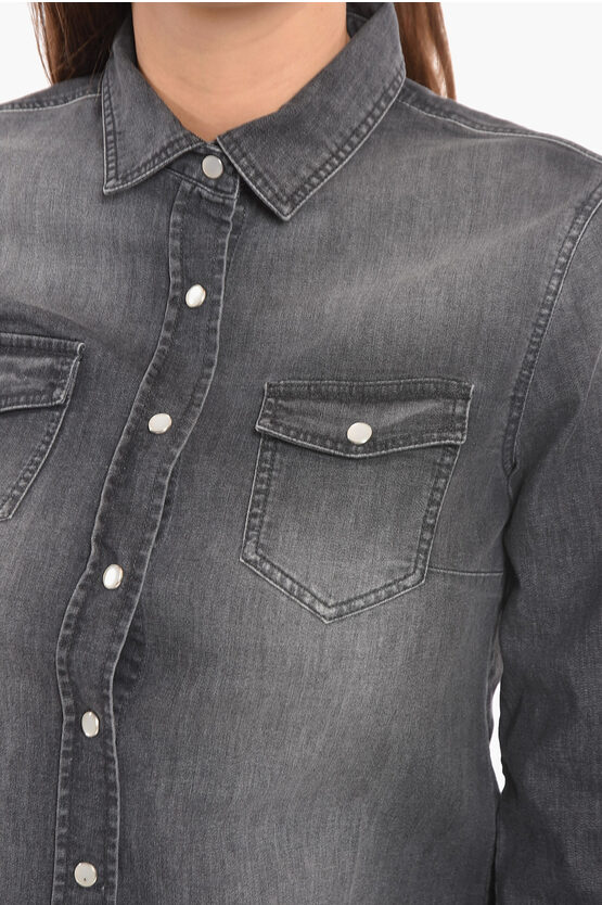Woolrich Denim Jacket with Stone Wash Effect women - Glamood Outlet