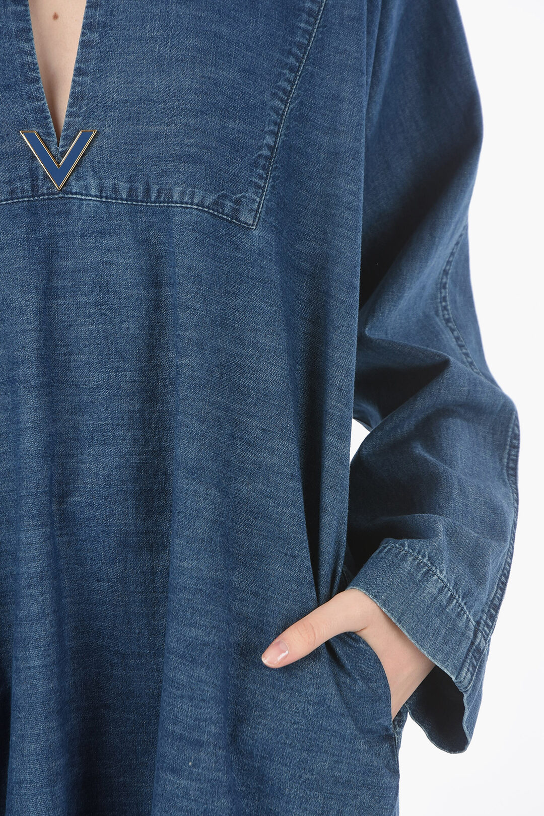 Valentino Denim Long Tunic Dress women - Glamood Outlet