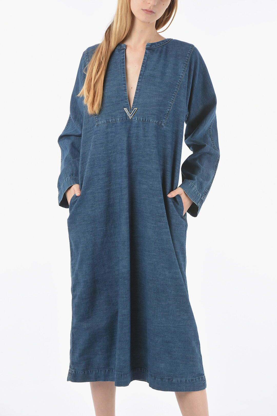 Valentino Denim Long Tunic Dress women - Glamood Outlet
