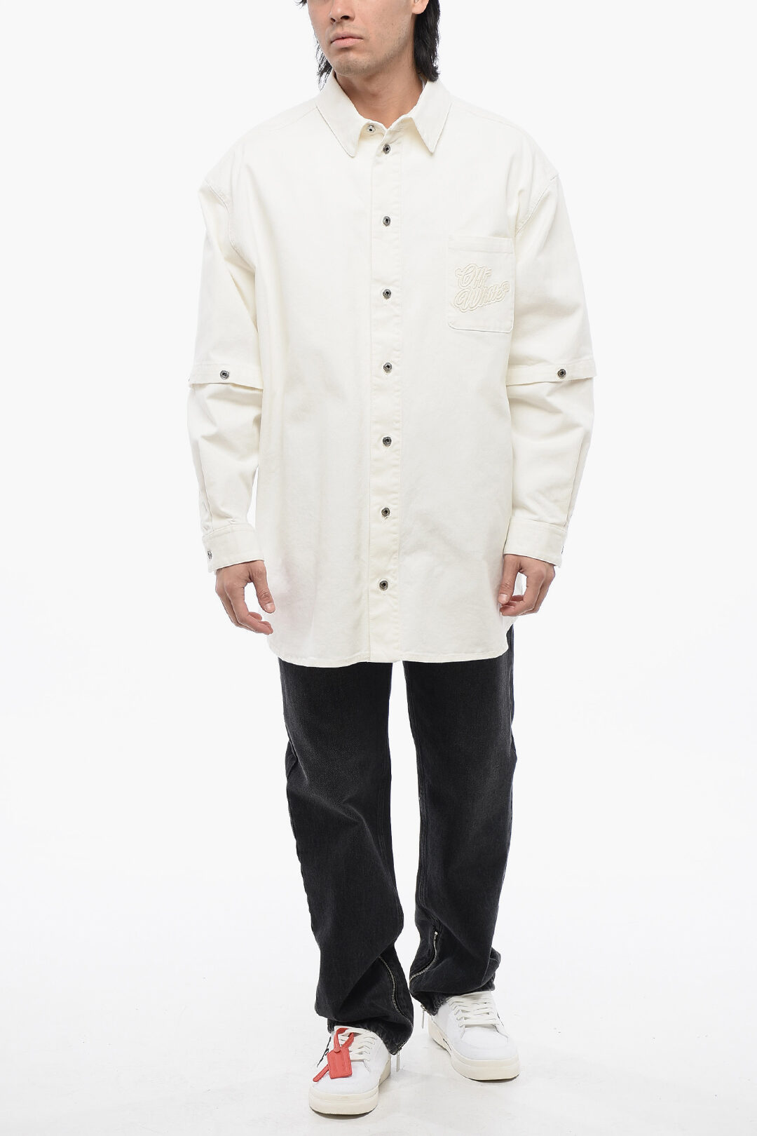 Off-White Denim Shirt With Removable Sleeve men - Glamood Outlet