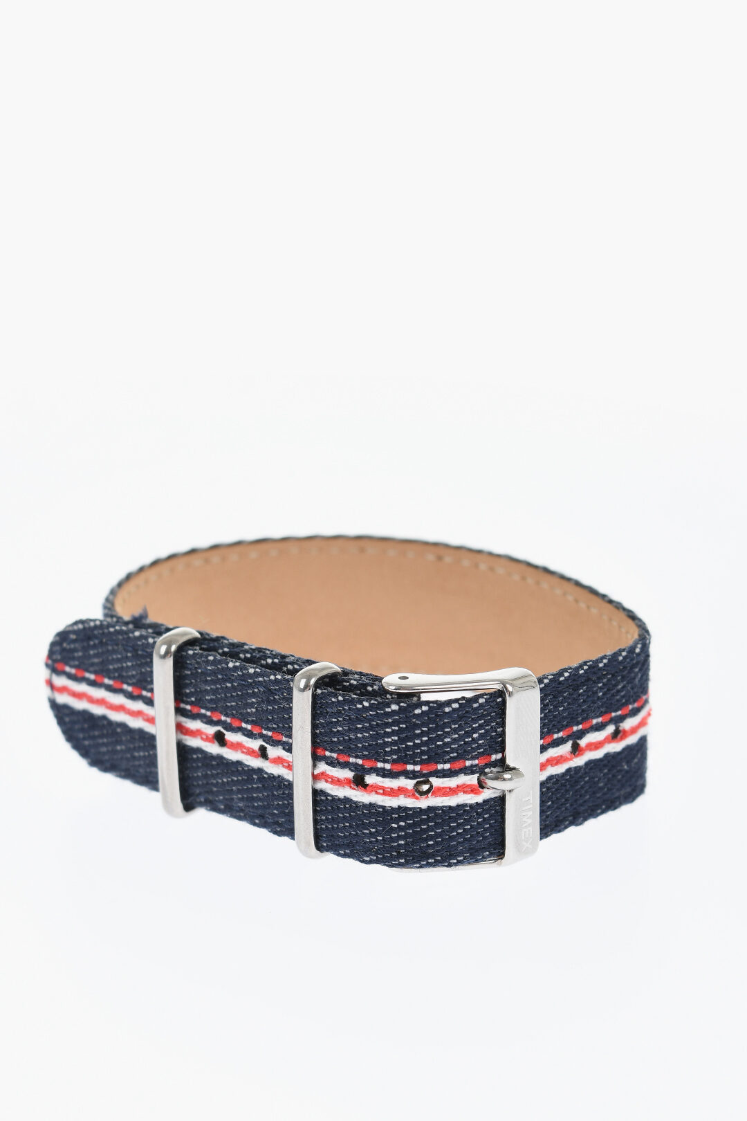 TIMEX Denim Slip-Through Watch Strap with Striped Detail 20mm unisex ...