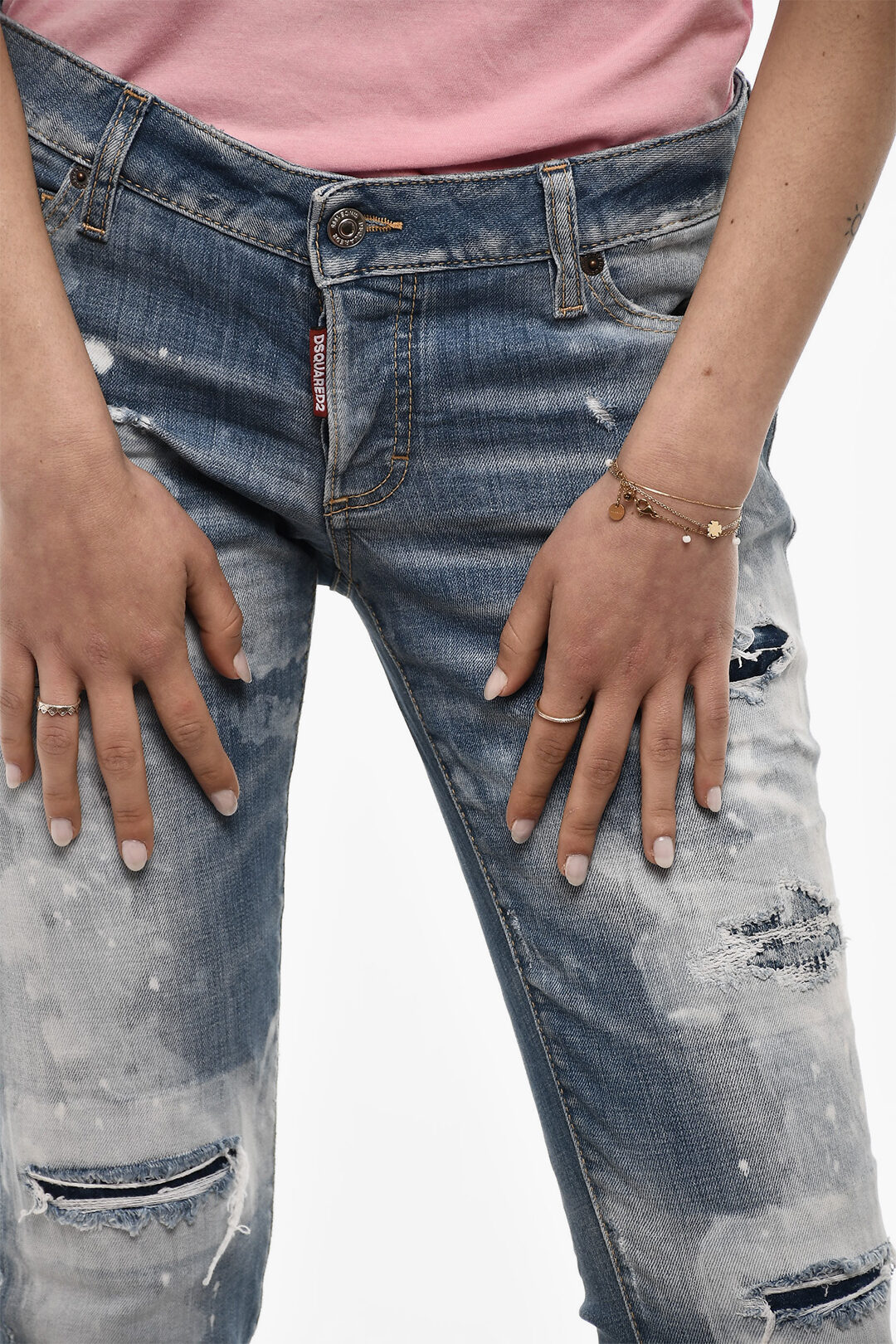 Dsquared2 Distressed Bleached JENNIFER Jeans women - Glamood Outlet