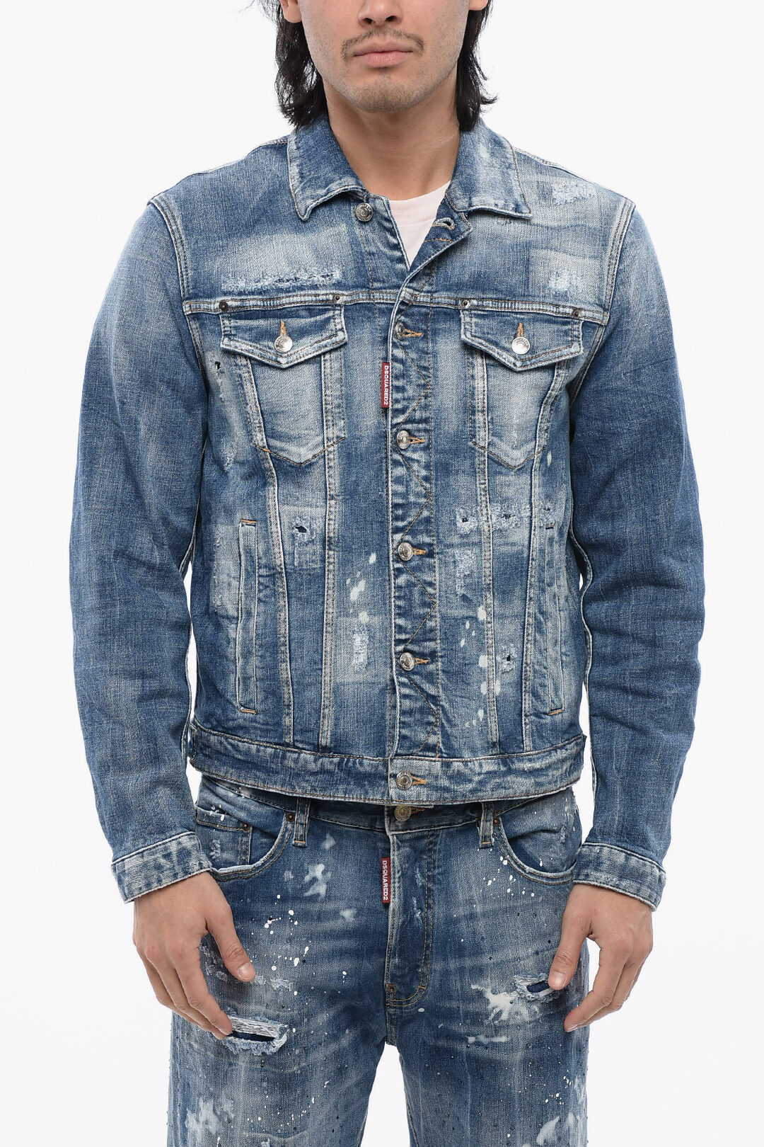 Dsquared2 Distressed Denim DAN JEANS Shirt men - Glamood Outlet
