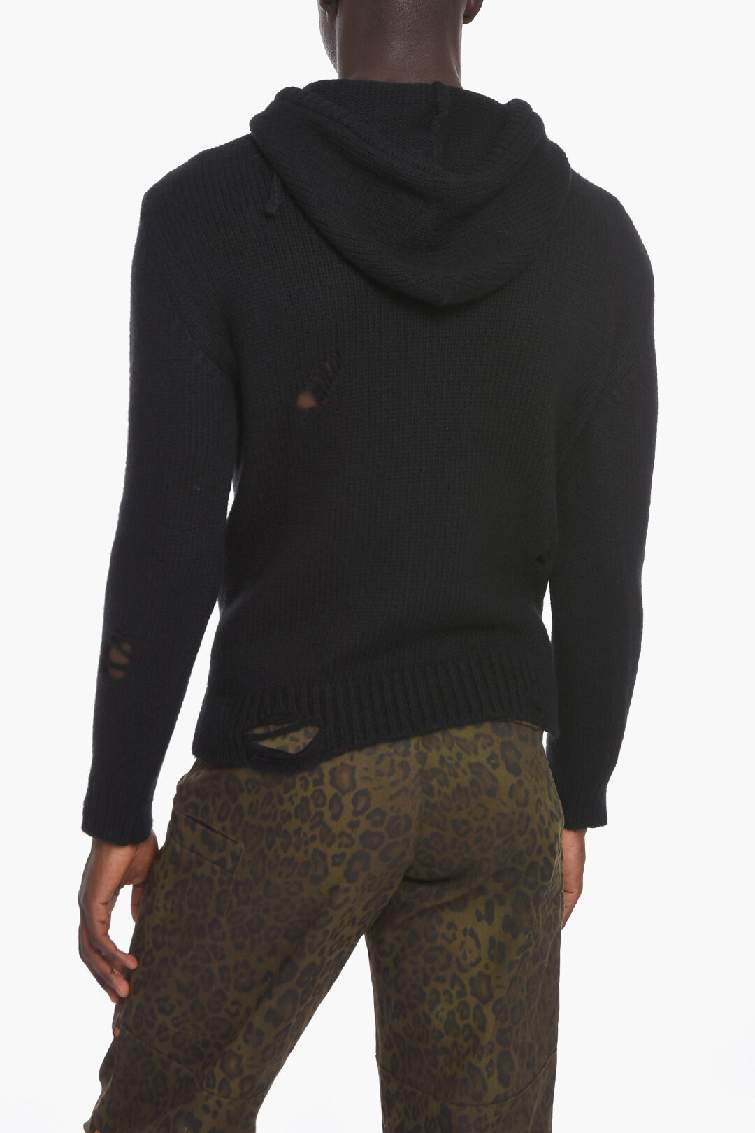 Iro Distressed Design NORIS Knitted Hoodie men - Glamood Outlet