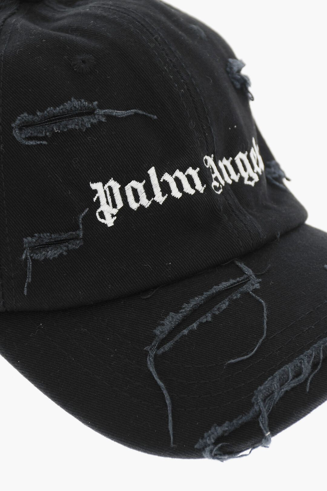 Palm Angels Distressed Effect Baseball Cap with Embroidered Logo men ...