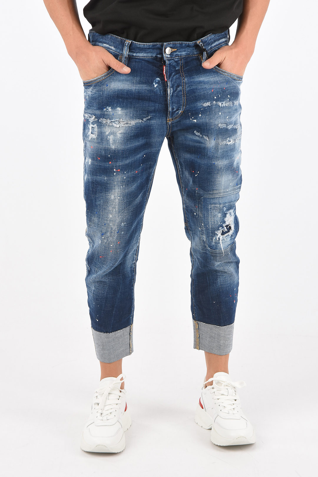Dsquared2 Distressed SAILOR FIT Denims with Cuffs men - Glamood Outlet