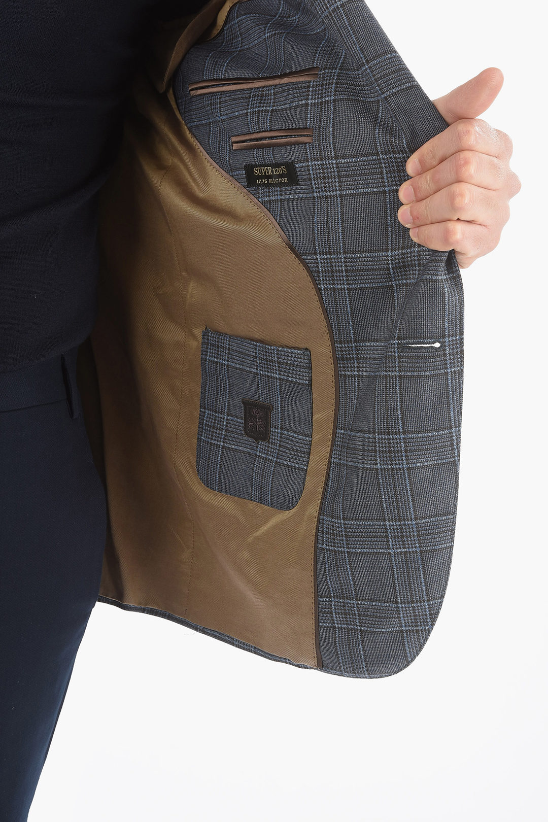 Corneliani District Check Virgin Wool LEADER SOFT Side Vents Jacket men ...