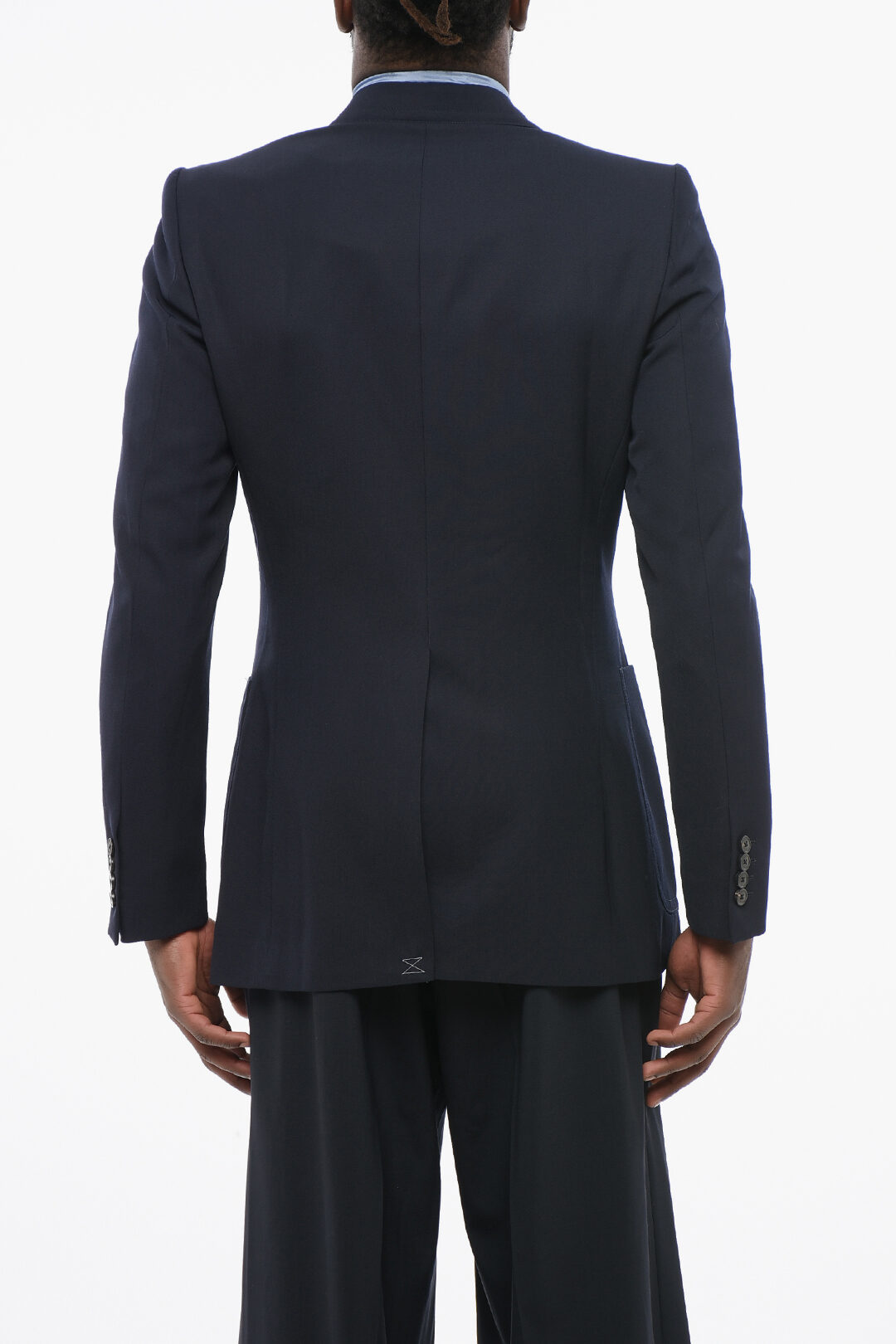 Dries Van Noten Double-breasted BRUCE Wool Blend Blazer with Patch ...