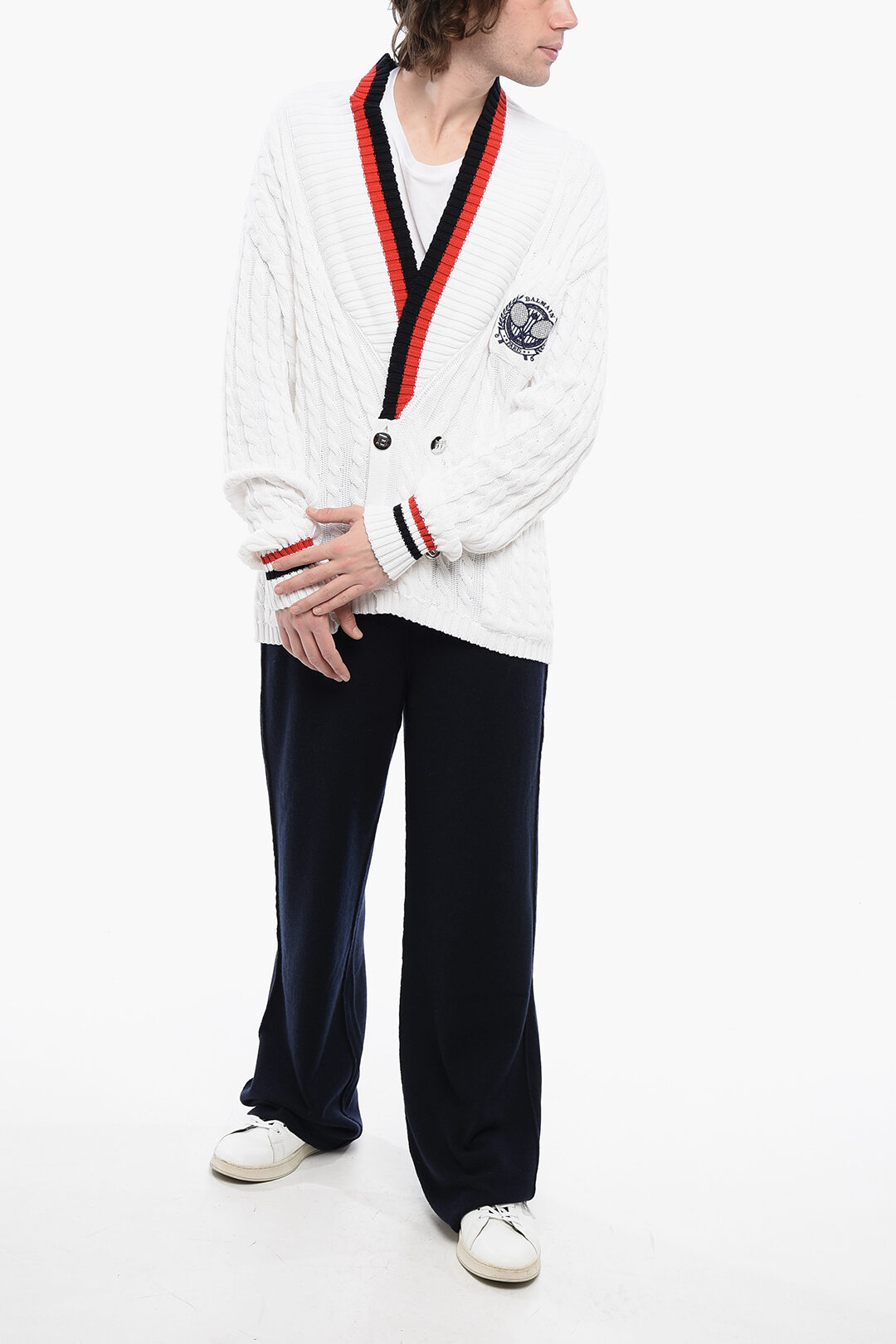 Balmain Double-breasted Cable Knit Cotton Cardigan men - Glamood Outlet