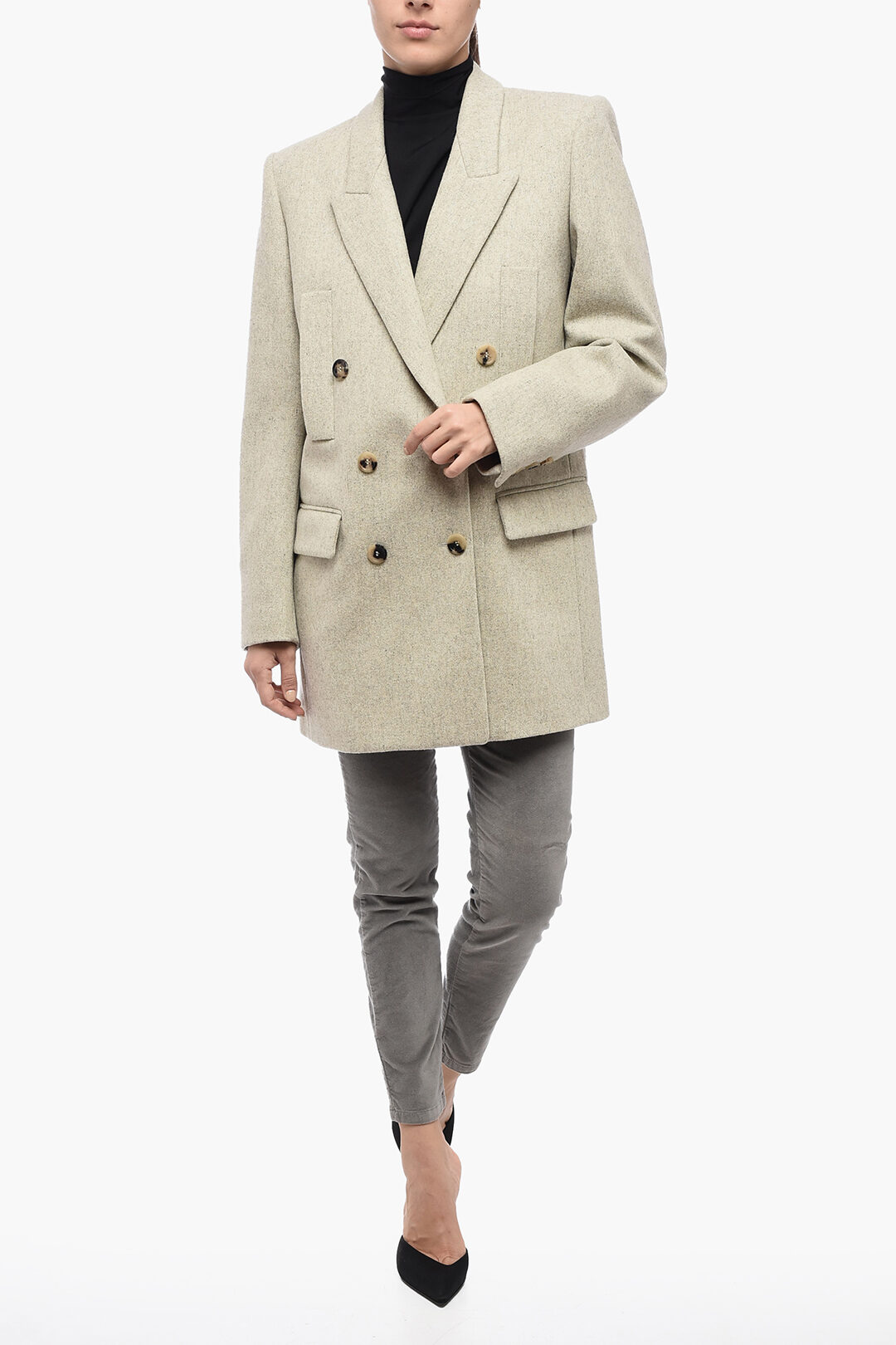 Isabel Marant Double Breasted Coat With Flap Pockets women - Glamood Outlet