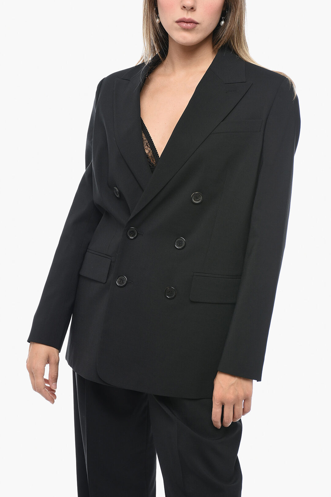 Dsquared2 Double-breasted FLASHDANCE Virgin Wool Blend Suit women ...