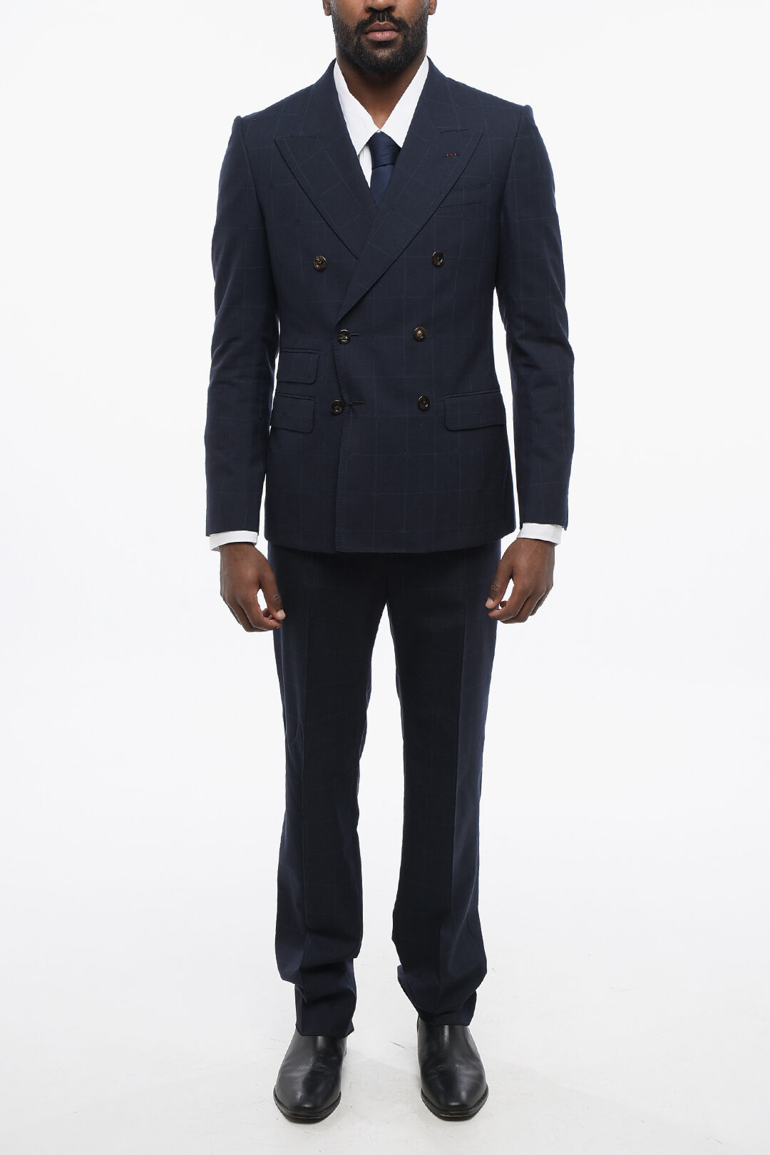 Gucci Double-breasted Monogram Jacquard Wool Suit men - Glamood Outlet