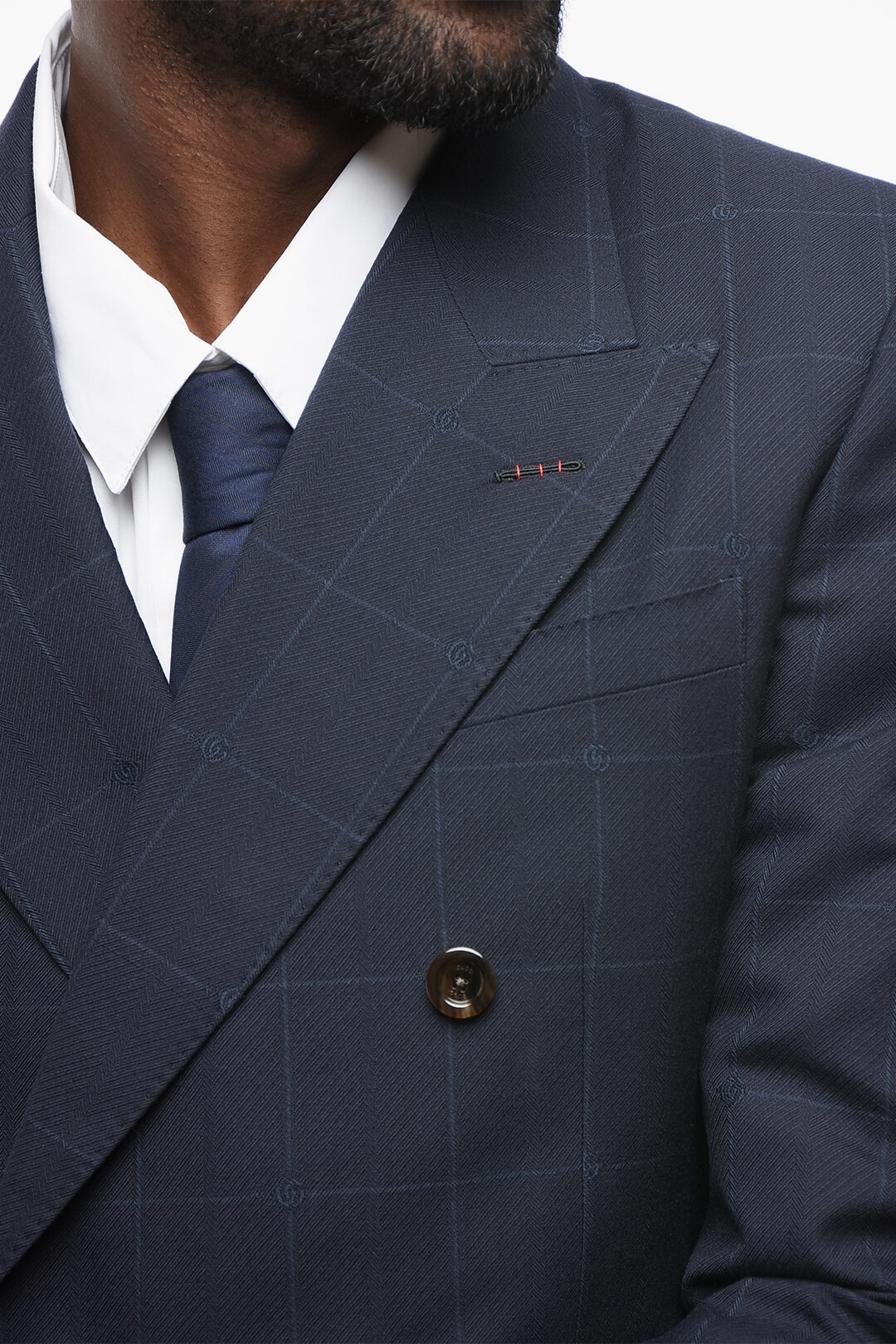 Gucci Double-breasted Monogram Jacquard Wool Suit men - Glamood Outlet