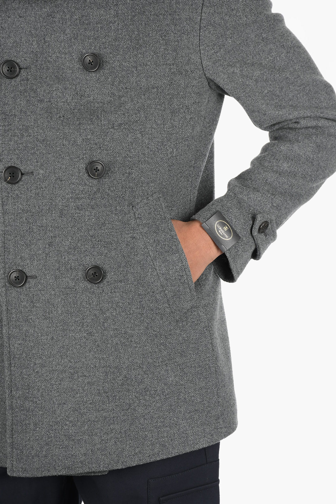 Corneliani Double-breasted Quilted Coat with Flush Pockets men ...