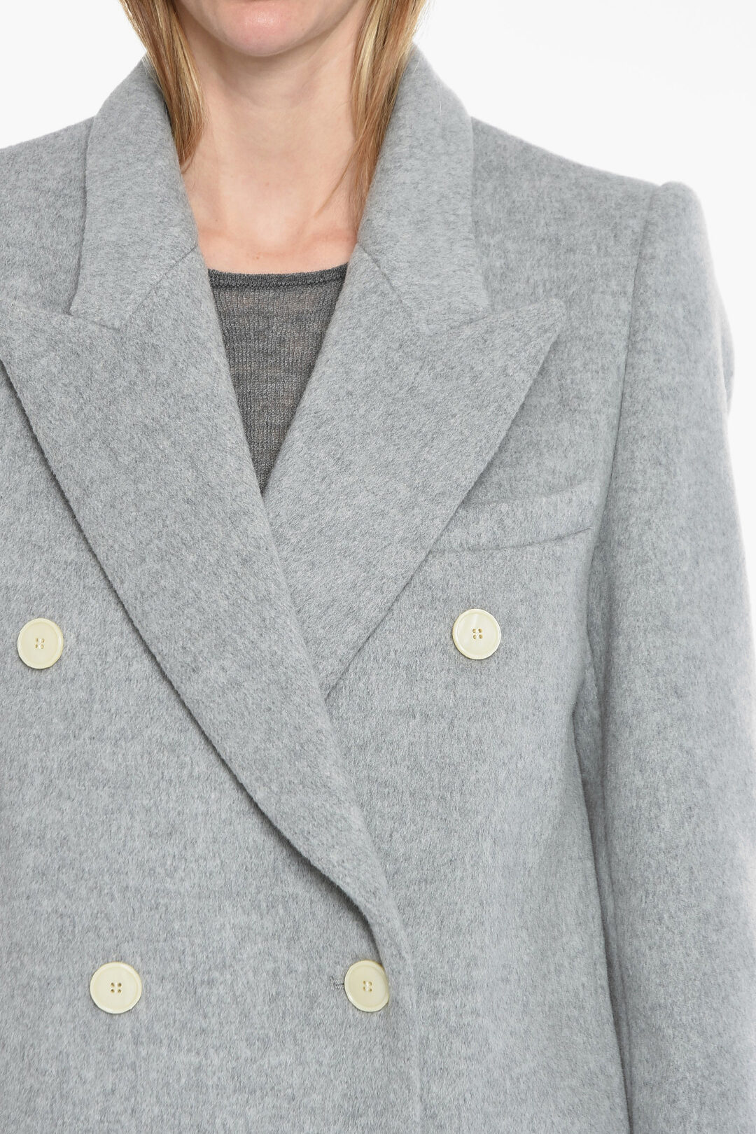 Isabel Marant Double Breasted Wool Blend Coat With Jetted Pockets women ...