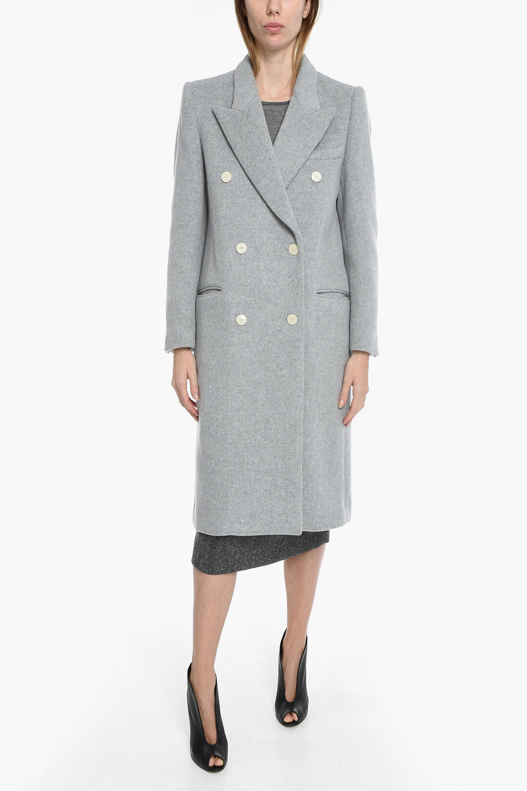 Isabel Marant Double Breasted Wool Blend Coat With Jetted Pockets women ...