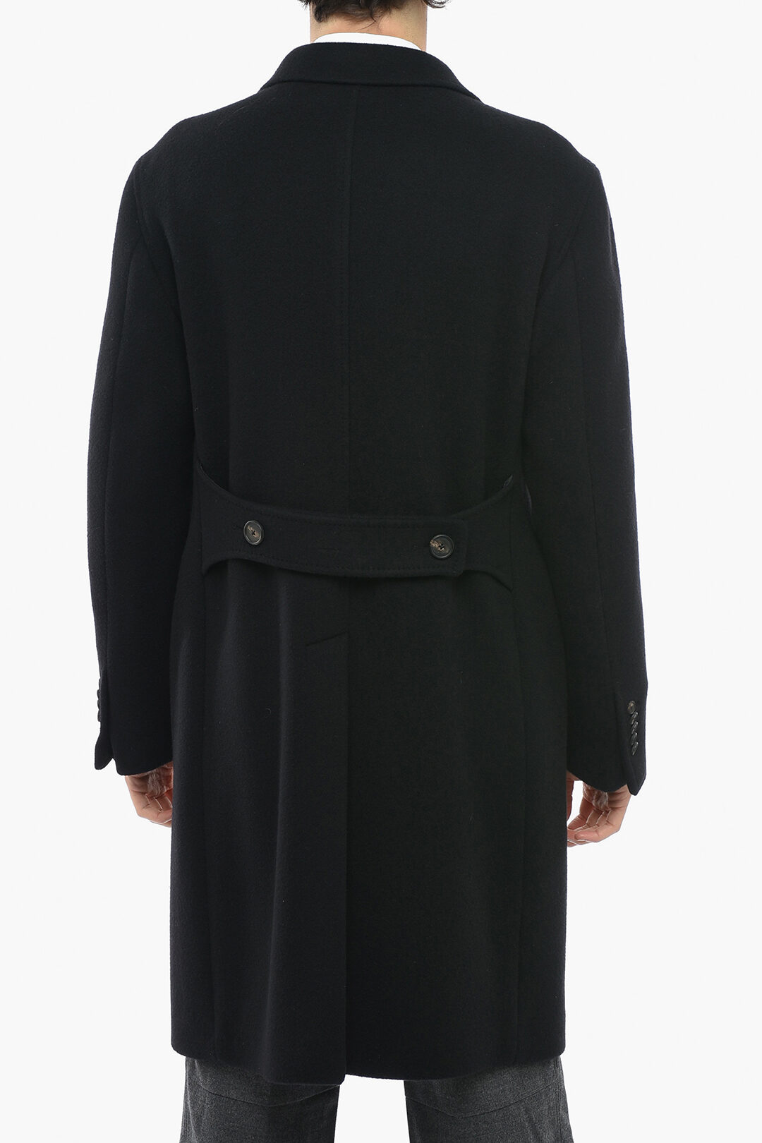 Tagliatore Double-breasted Wool Blend Coat with Peak Lapel 남성 - Glamood ...