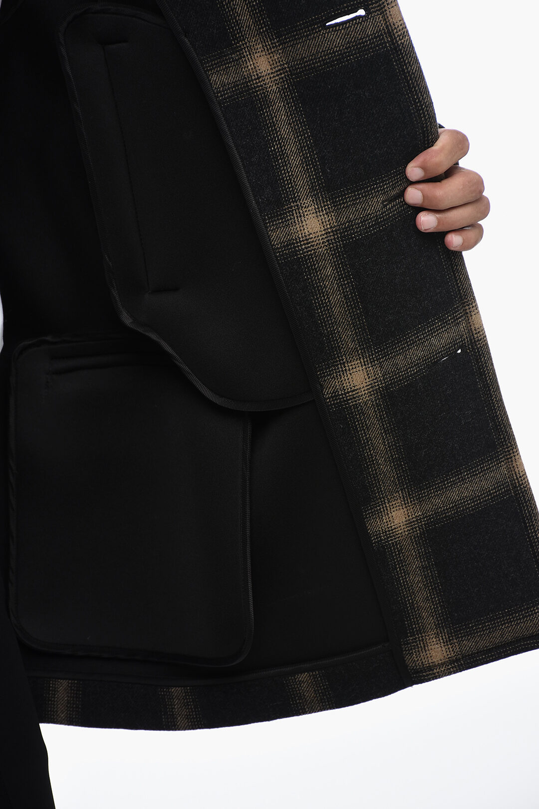 Maison Margiela Double-Brest PENDLETON Coat with Tartan Motif men ...