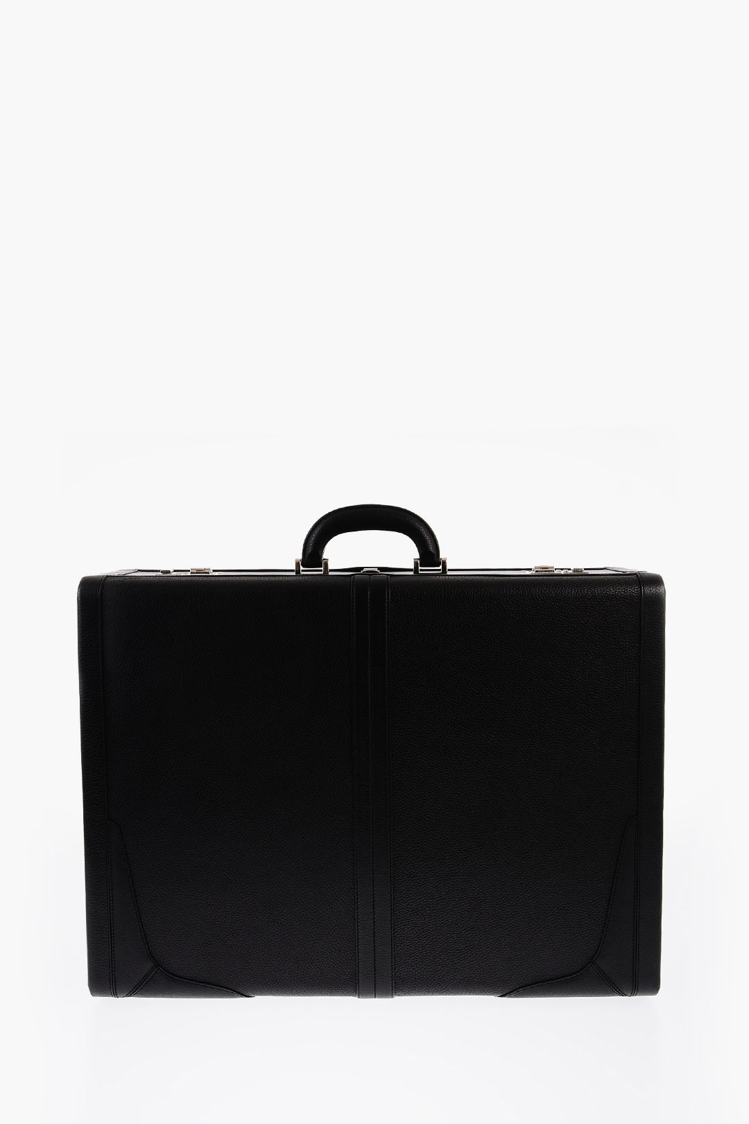 Corneliani Double Combination Lock Textured Leather Suitcase men ...