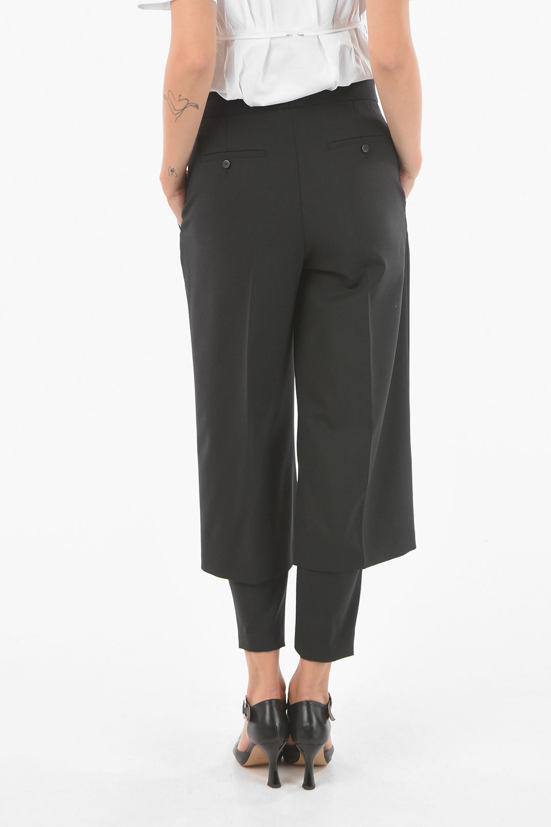 Neil Barrett Double Pants TRAVEL HYBRID With Contrasting Bands Detail ...